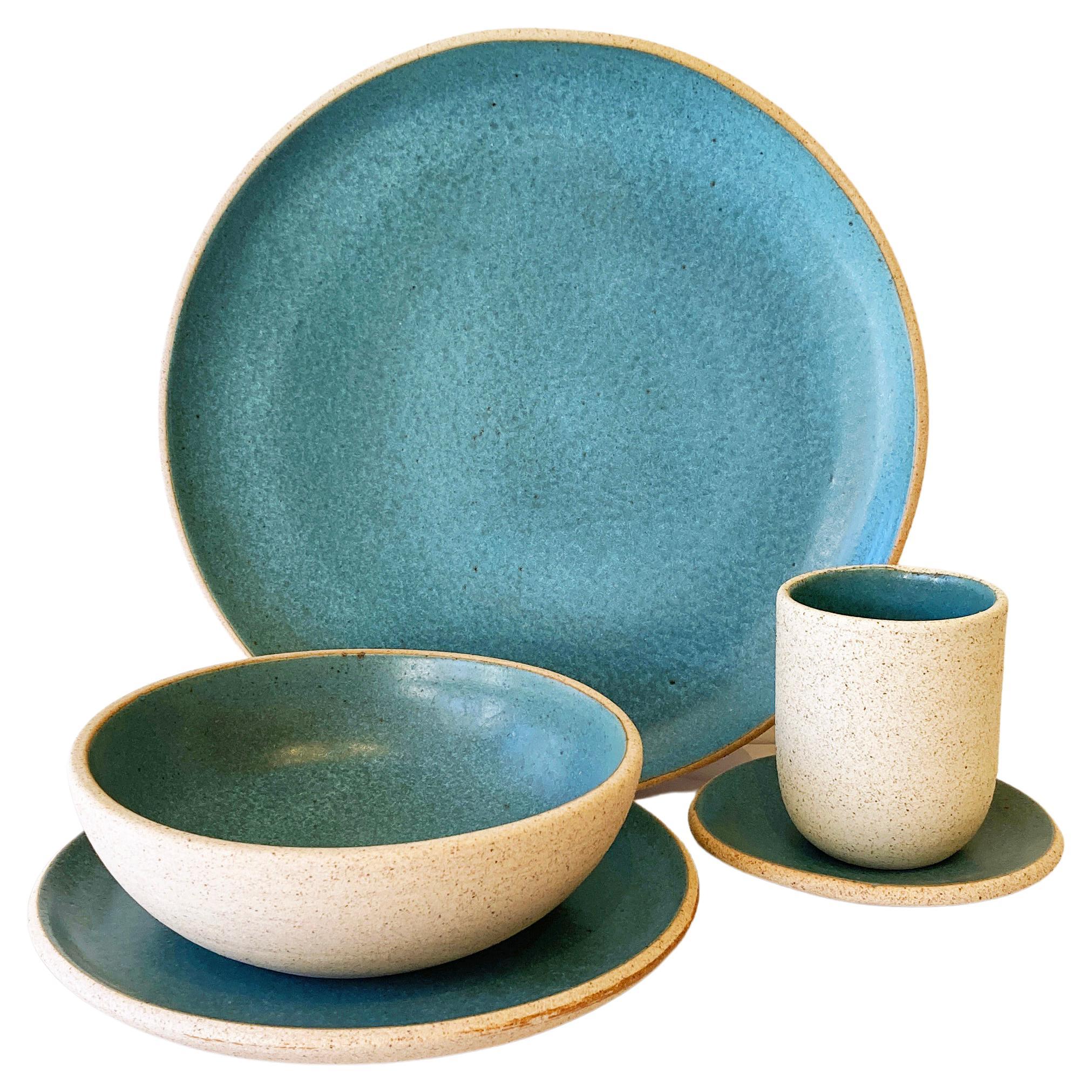 Chinoiserie Blue and Green Vintage 24 Piece Blue Green Place Setting ...