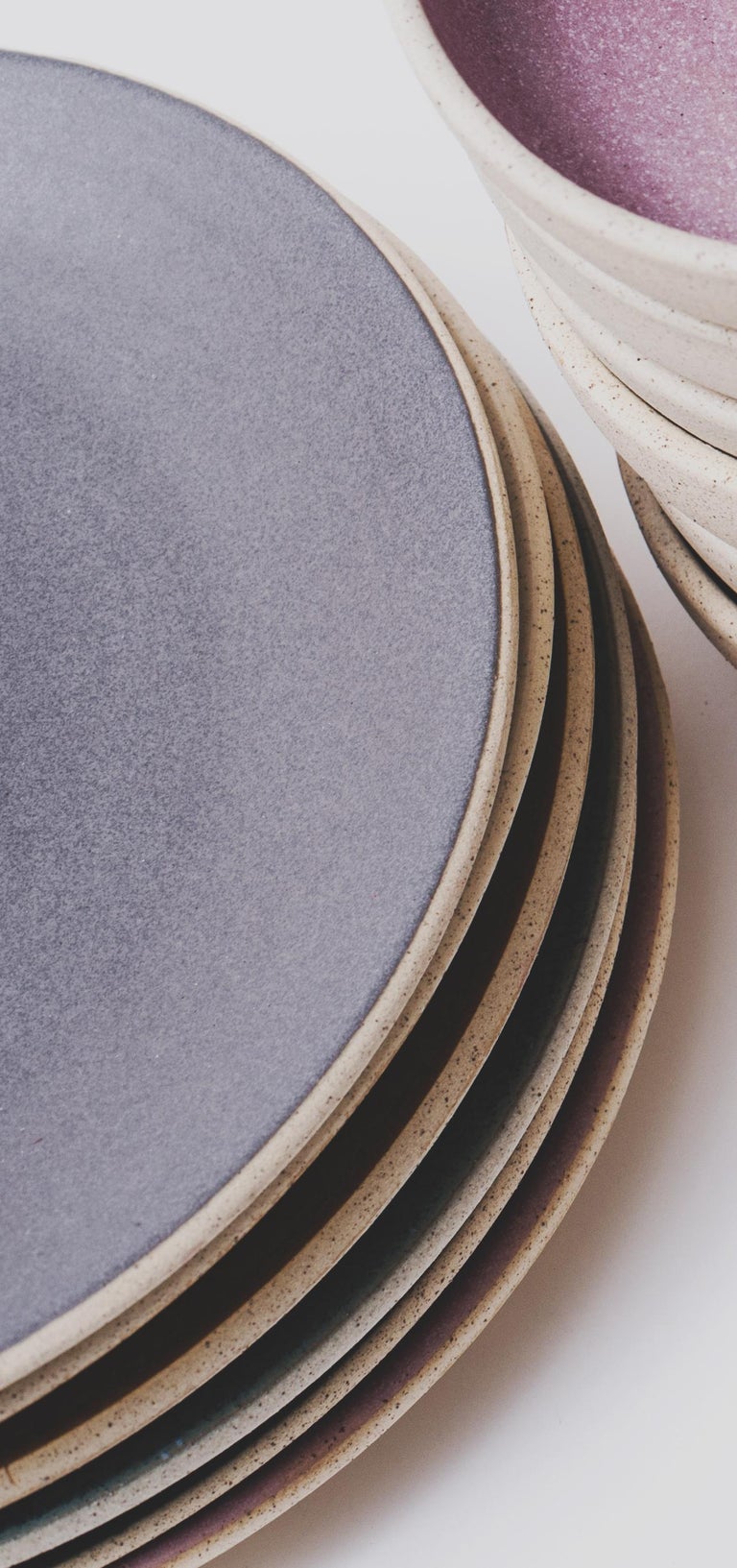 Handmade Ceramic Stoneware Salad Plate in Grey, in Stock For Sale at ...