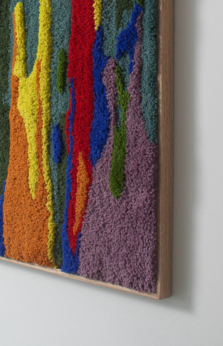 Handmade Contemporary Wall Tapestry, Abstract Rainbow Landscape, by ...