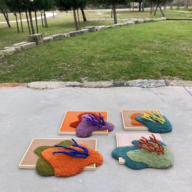 Contemporary Wall Tapestry, Coral Sculpture, Textile Art, Fiber Art ...