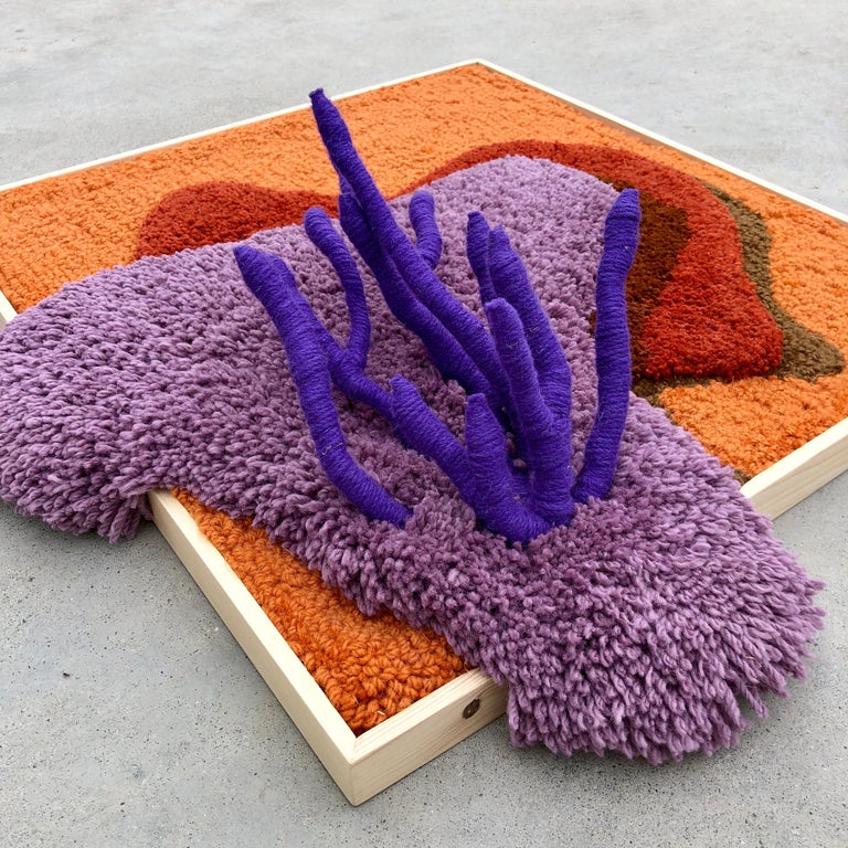 Handmade Contemporary Wall Tapestry with Textile Sculpture, Fiber Art ...