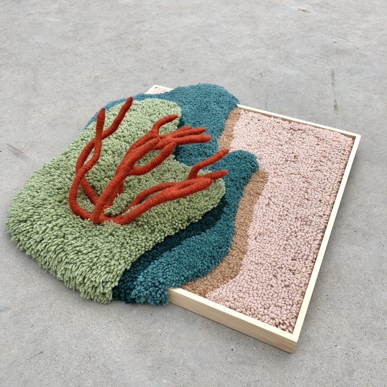 Handmade Contemporary Wall Tapestry with textile sculpture, Fiber Art ...
