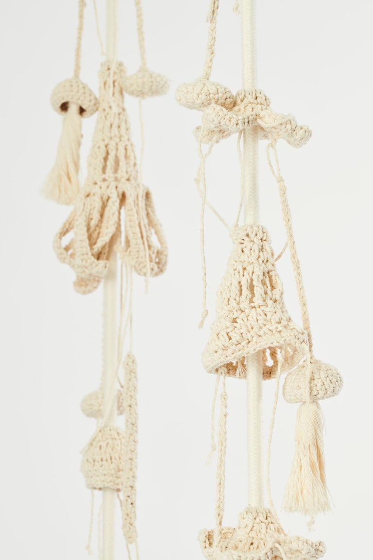 Handmade Swing Crochet in 100% Cotton Nature Inspired Textile with Oak ...