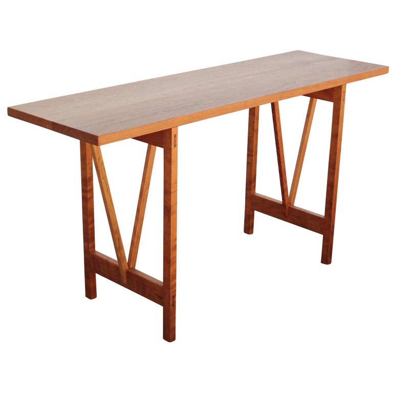 Handmade Custom Modern Sculptural Cherrywood Console Table by Roger ...