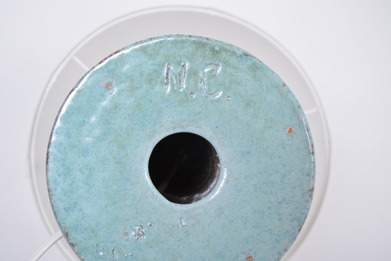 Handmade Danish Mid-Century Modern Ceramic Table Lamp For Sale at 1stDibs