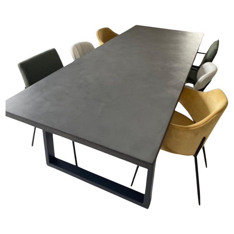 Handmade Dining Table, Made of Concrete, Handcrafted by French Designer ...