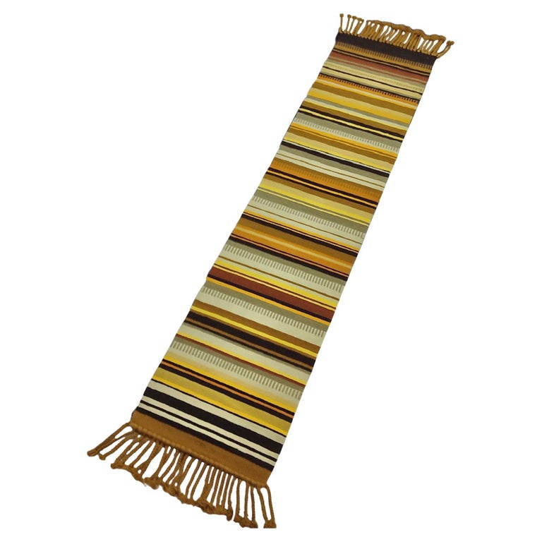 Handmade Finnish Raanu Mid-Century Table Runner, 1960s For Sale at 1stDibs