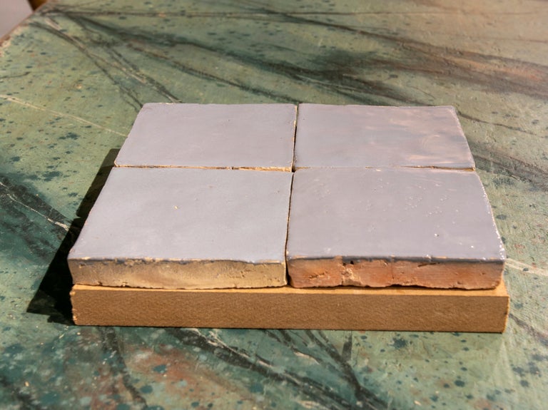 Handmade Glazed Zelige Tile in Grey Colour For Sale at 1stDibs