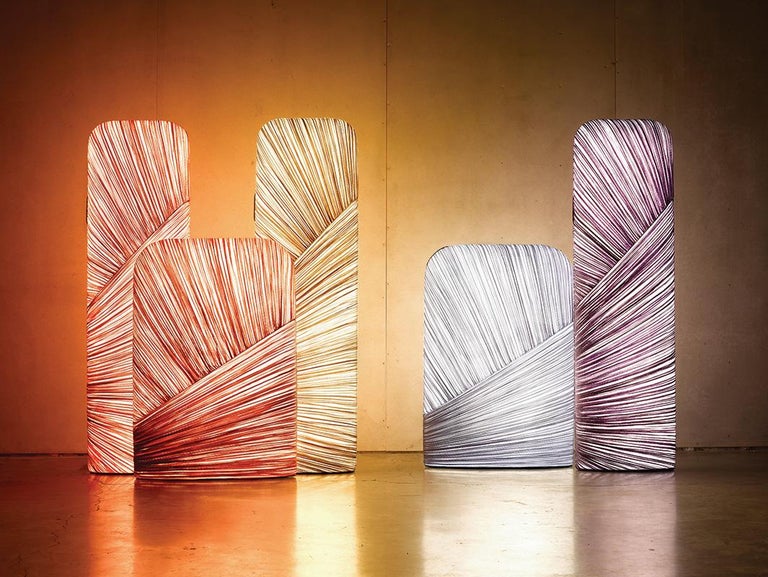 Silk over a vacuum-formed shell "Mino" Flor Lamp by Aqua Creations For ...