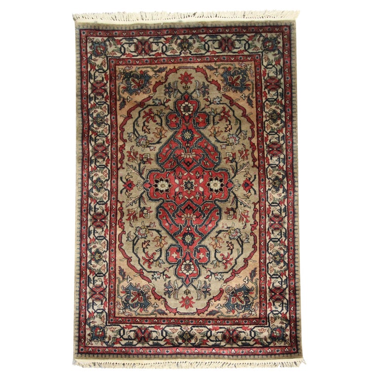 Handmade Indian Area Rug New Traditional Bold Medallion Carpet Rug For ...