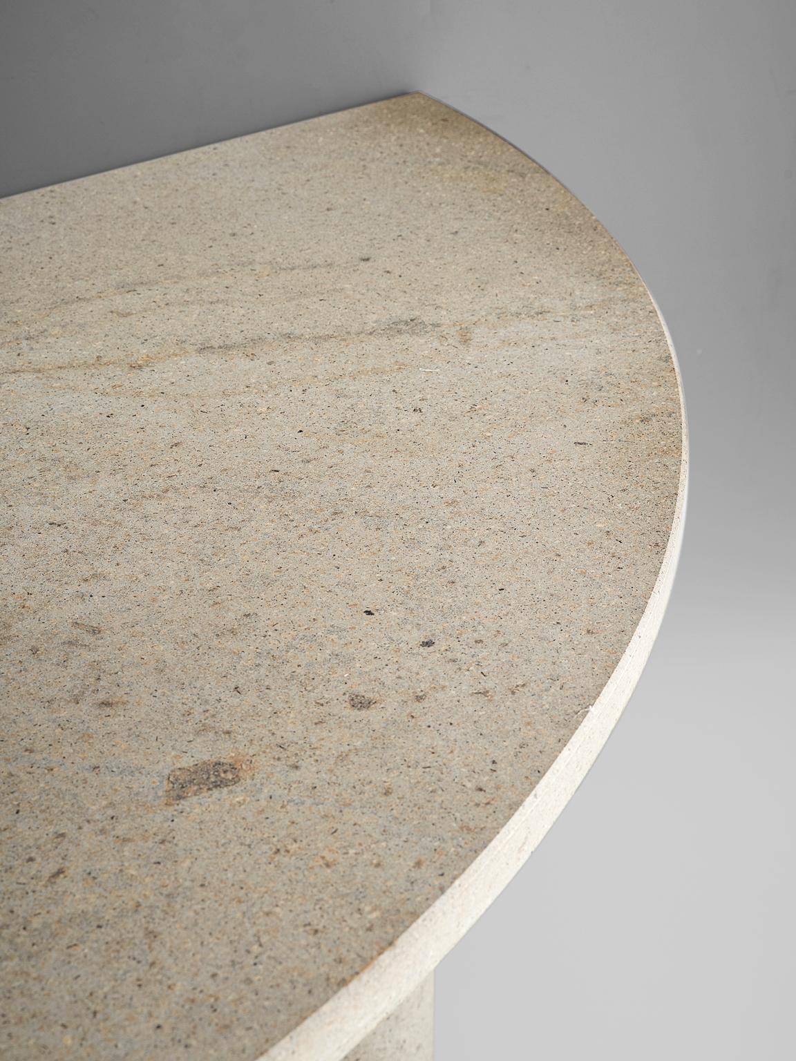 Handmade Italian Half Moon Console Table in Granite For Sale at 1stDibs ...
