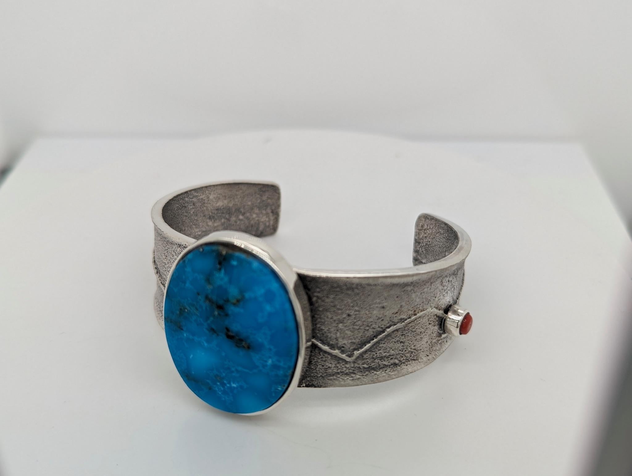 Handmade King mala quoise Tufa Cast and Coral Medium bracelet - By Rob ...
