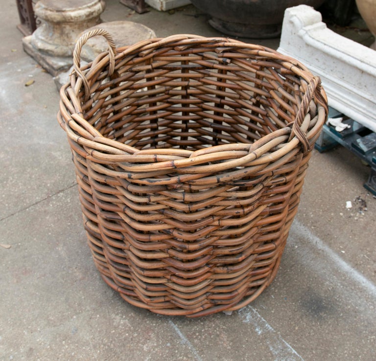 Handmade Large Bamboo Basket with Handles for Plants or Storage For ...