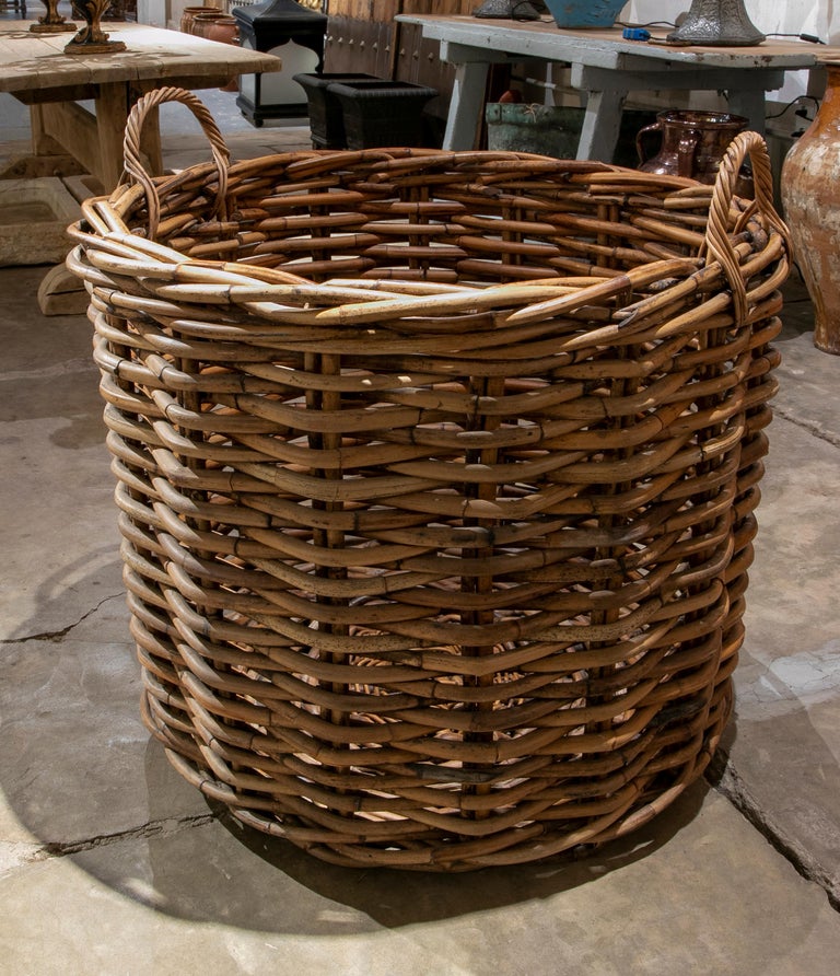 Handmade Large Bamboo Basket with Handles for Plants or Storage For ...