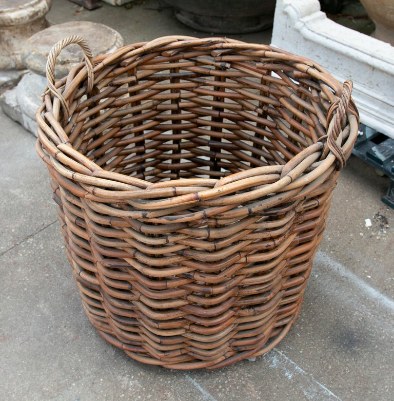 Handmade Large Bamboo Basket with Handles for Plants or Storage For ...