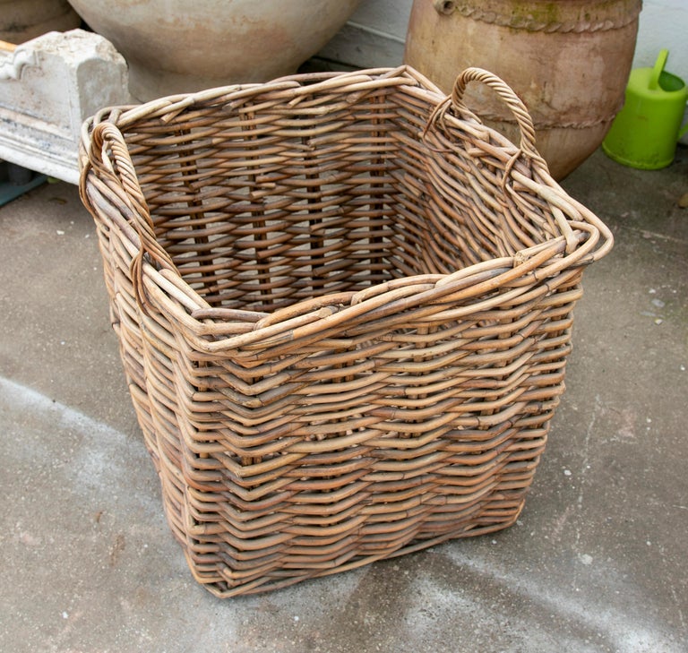 Handmade Large Bamboo Basket with Handles for Plants or Storage For ...