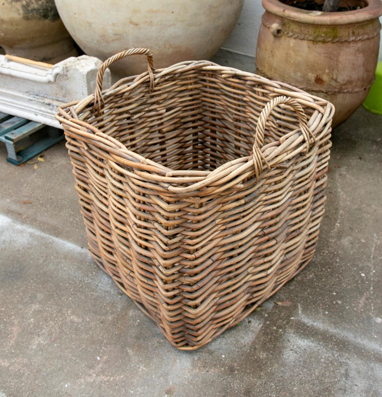Handmade Large Bamboo Basket with Handles for Plants or Storage For ...