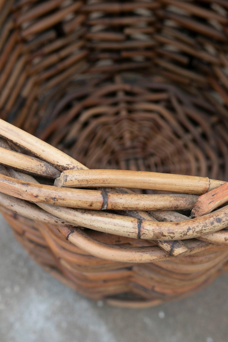 Handmade Large Bamboo Basket with Handles for Plants or Storage For ...