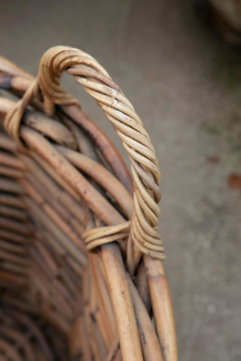 Handmade Large Bamboo Basket with Handles for Plants or Storage For ...