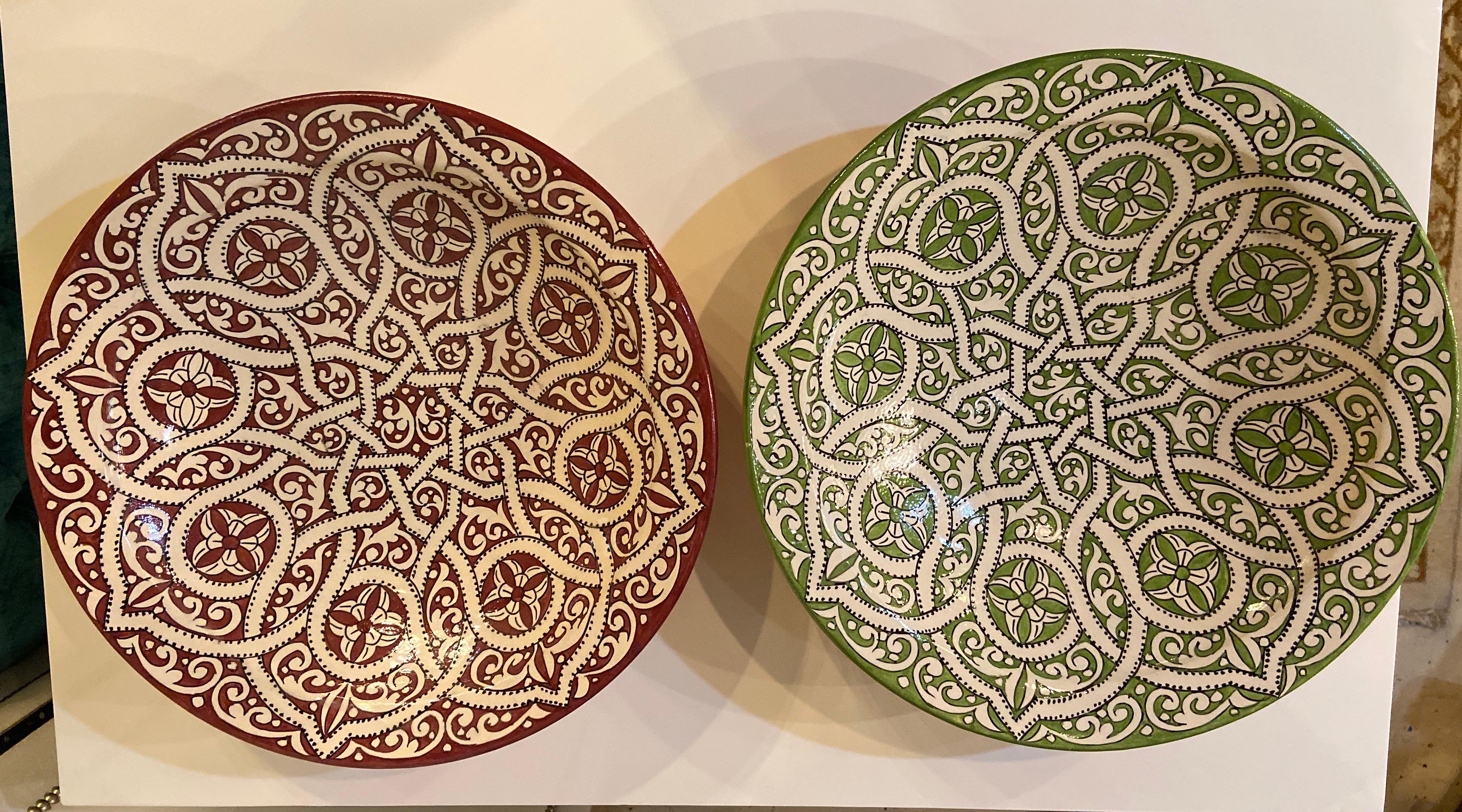 Handmade Large Colorful Ceramic Serving Decorative, Center Table Plates ...