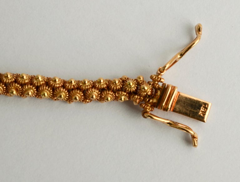 Handmade Long Gold Chain Necklace For Sale at 1stdibs