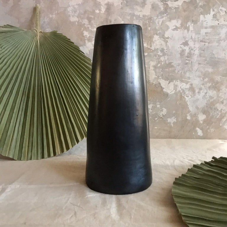 Handmade Mexican Black Clay Pot Vessel from Oaxaca at 1stDibs
