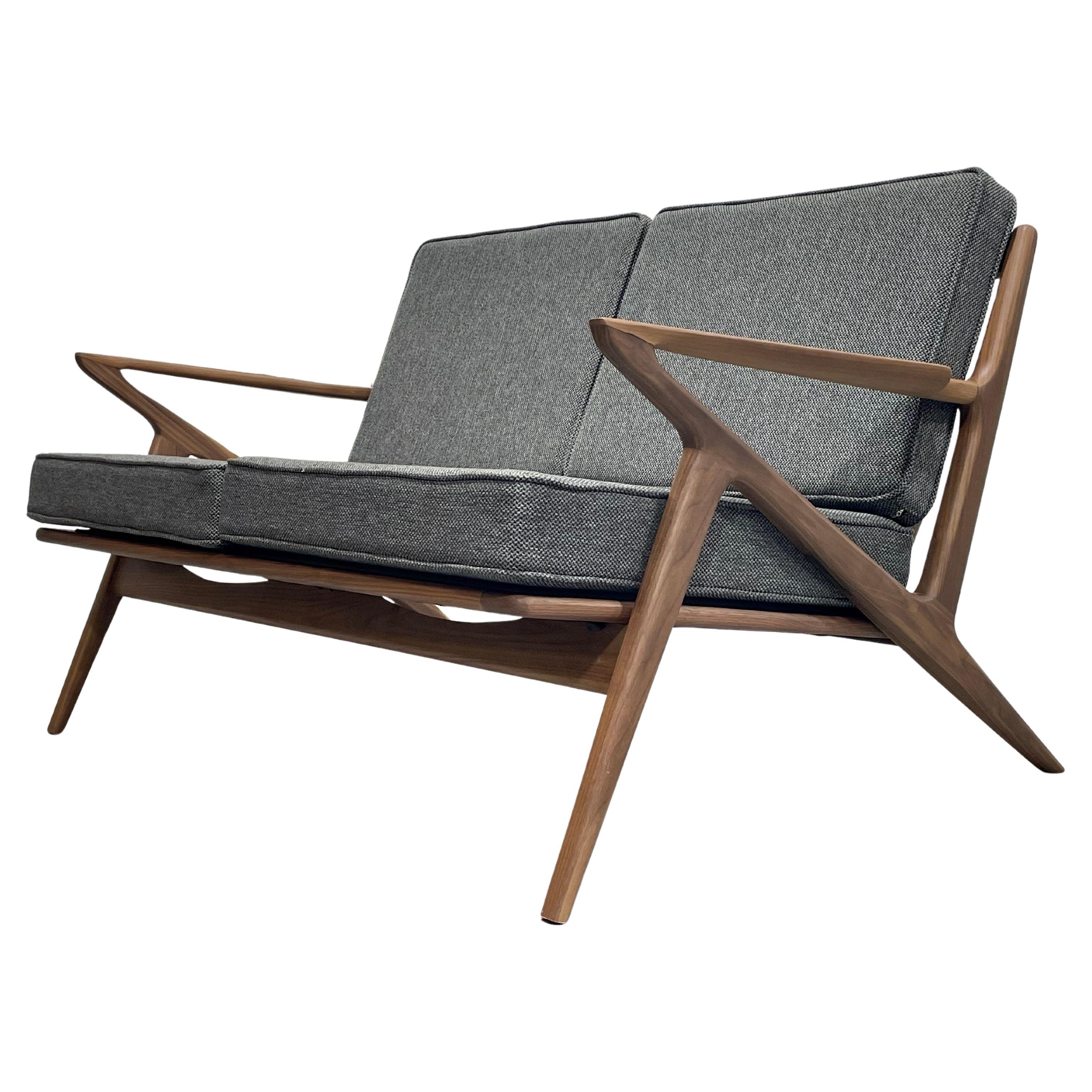 HANDMADE Mid Century MODERN Walnut LOVESEAT / Sofa / Couch For Sale at ...