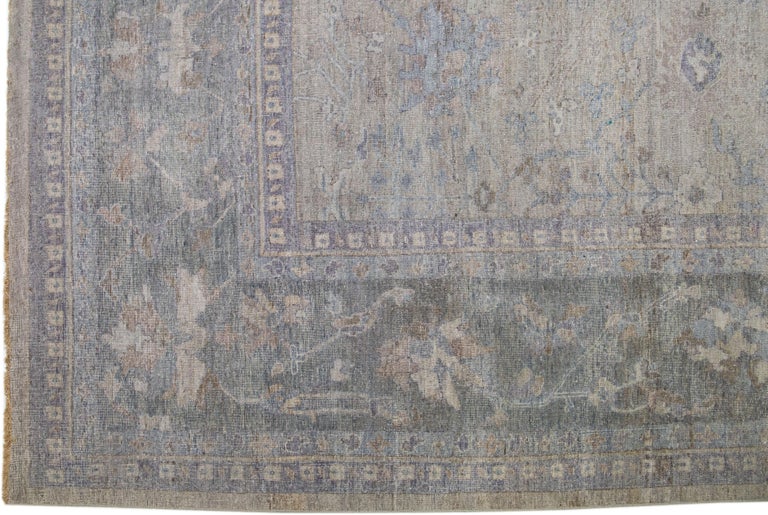 Handmade Modern Artisan Collection Indian Wool Rug In Light Gray By ...