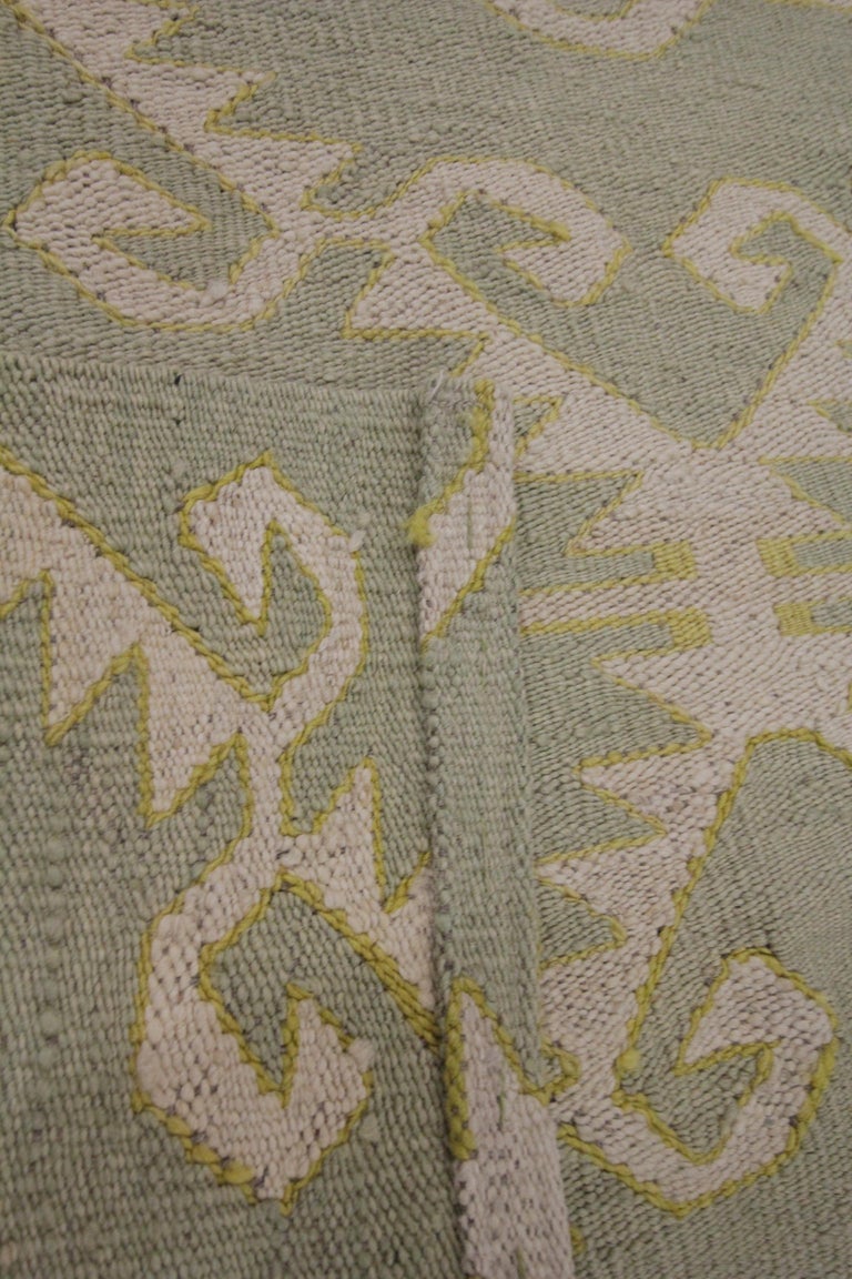 Handmade Modern Kilim Flat Rug Scandinavian Geometric Wool Area Rug For ...