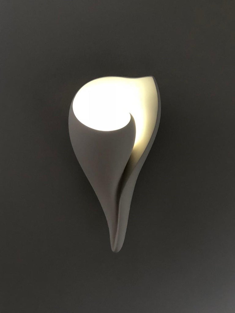 Handmade Monumental Shell Wall Light/Sconce, White Plaster, Hannah ...
