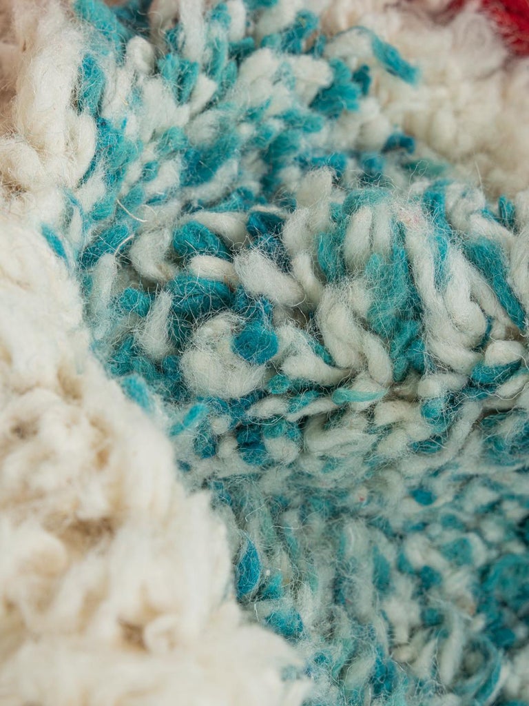 Handmade Moroccan Beni Ourain 100% Wool Berber Rug For Sale at 1stDibs