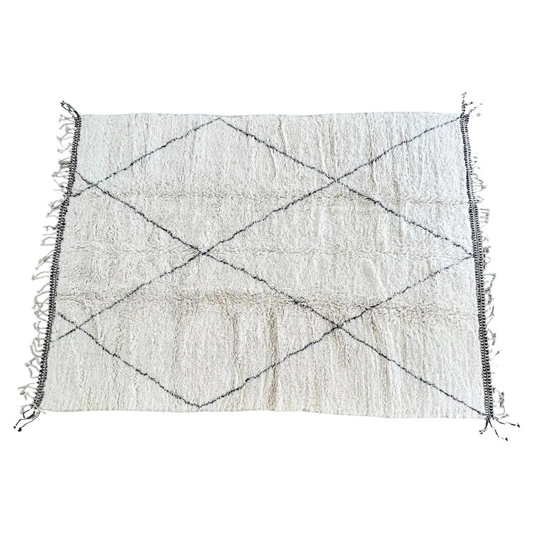 Handmade Moroccan Beni Ourain Rug - 9.6' X 13.8' For Sale at 1stDibs