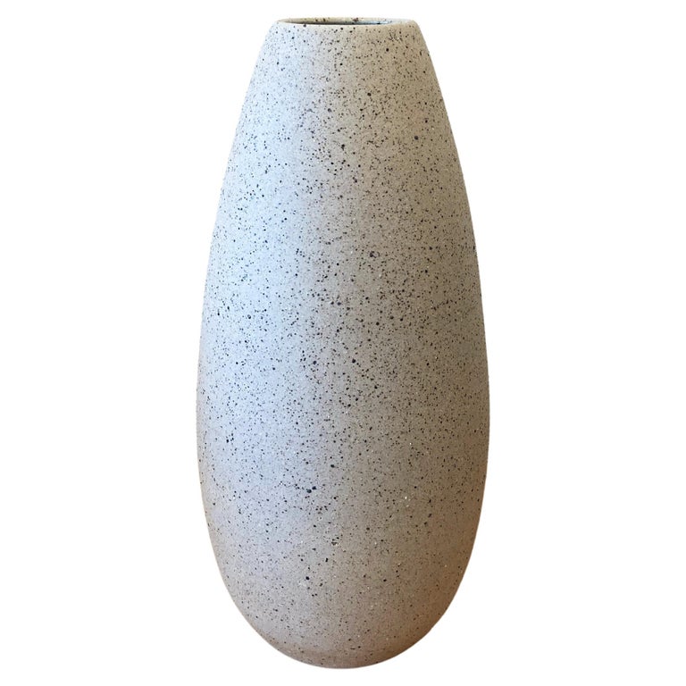 Handmade Organic Modern Textured Gray Oval Ceramic Vase, in Stock For ...