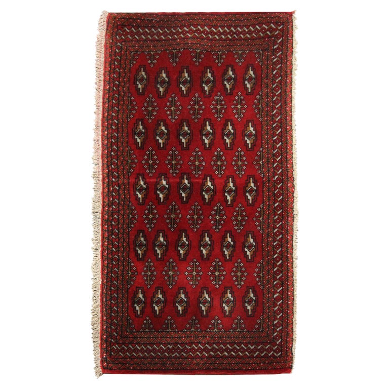 Handmade Oriental Wool Area Rug Traditional Red Afghan Poshti Rug For ...