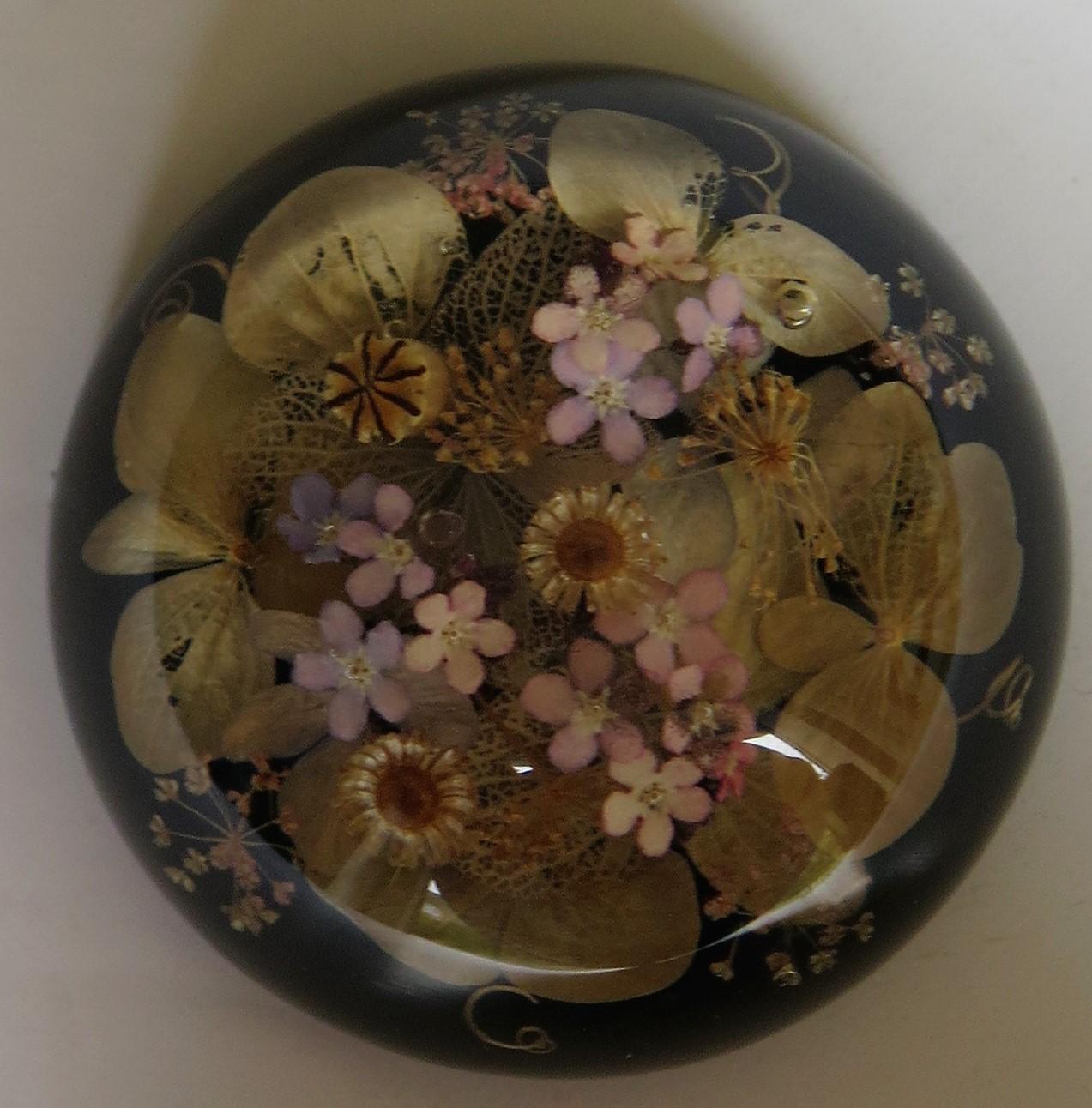 Handmade Paperweight with Real Wild Flowers by Sarah Rogers, English ...