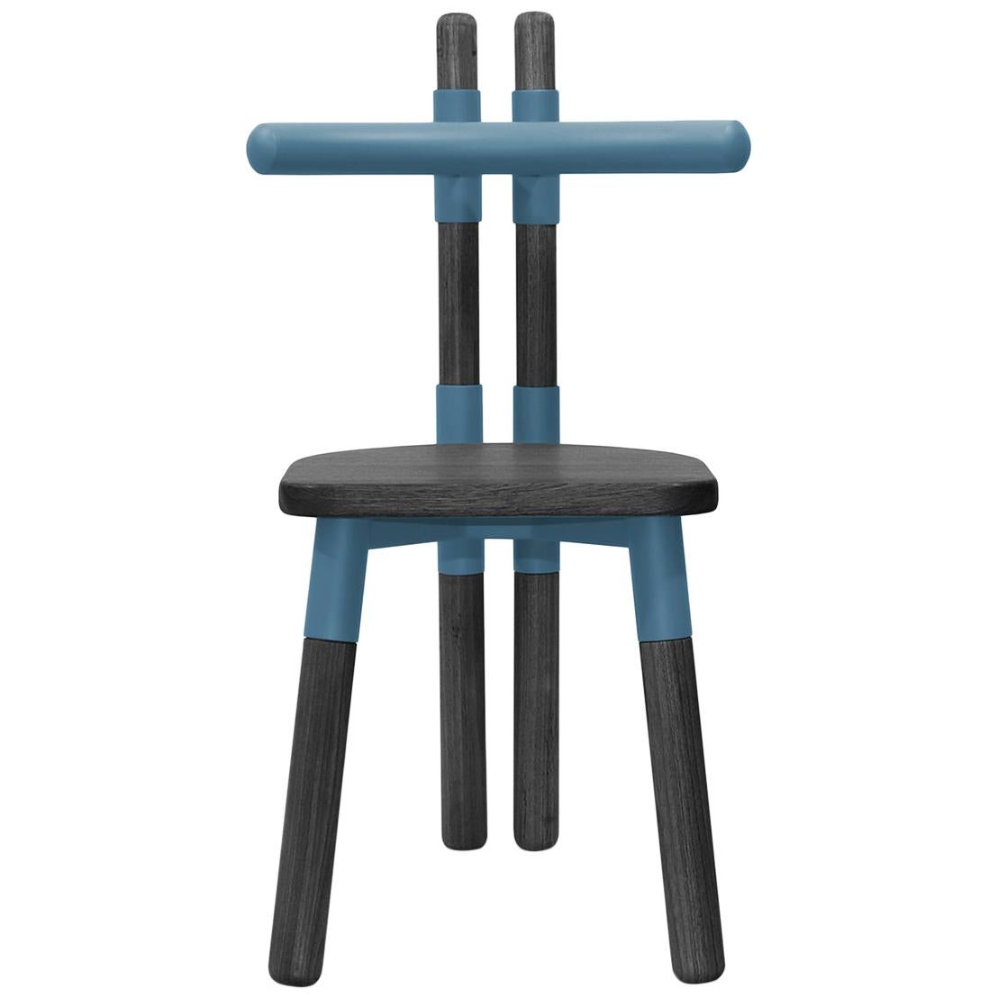 PK12 Chair, Bicolor Carbon Steel Structure and Turned Wood Legs by ...