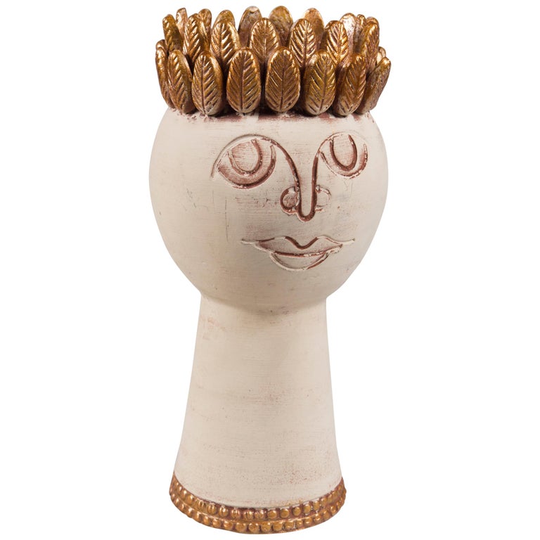 Handmade Pottery Head Vase at 1stDibs | handmade pottery vases