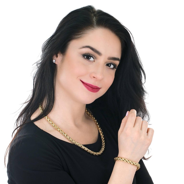 Handmade Russian Braid Gold Bracelet at 1stDibs