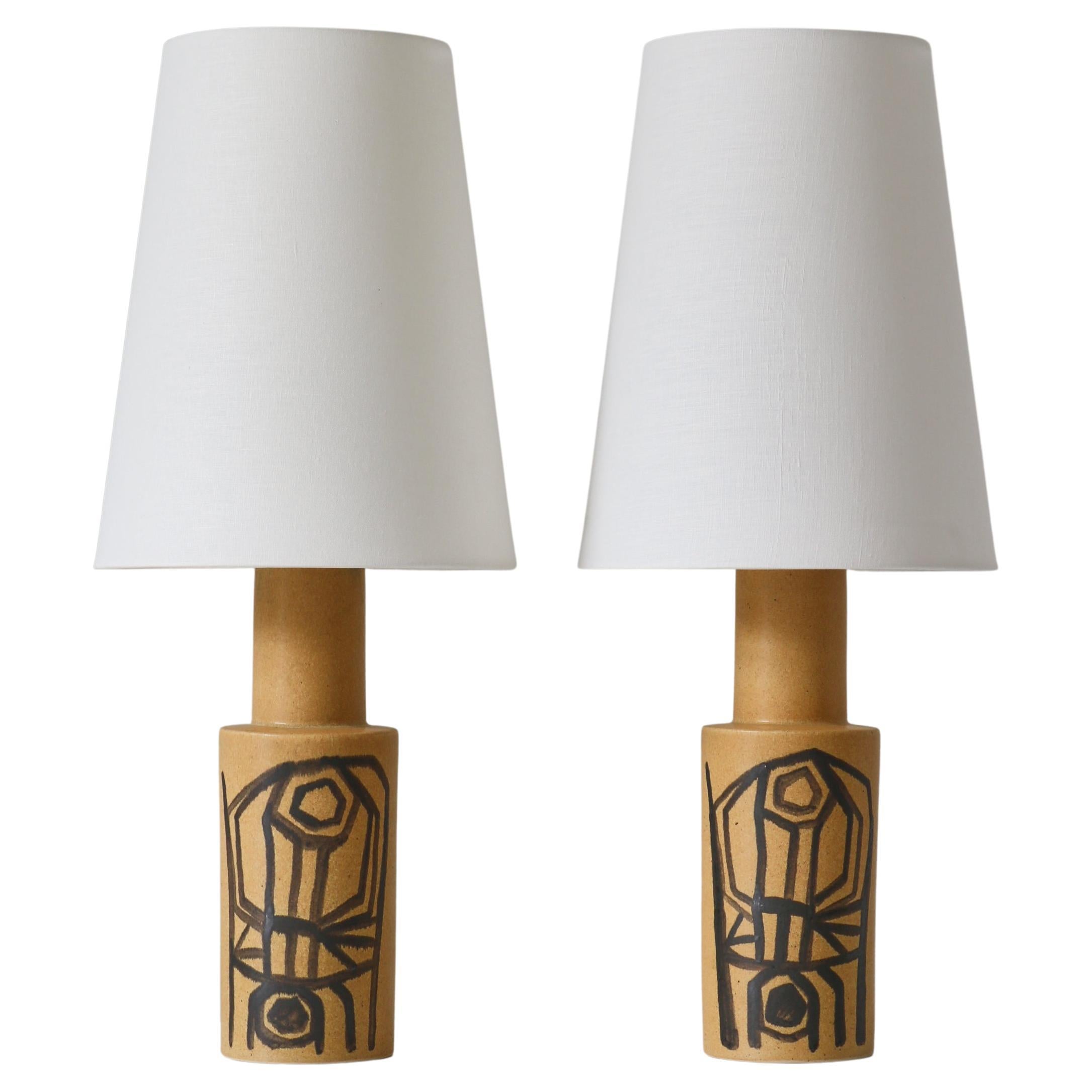 Scandinavian Modern Stoneware Table Lamp by Finn and Dagny Hald, 1950s ...