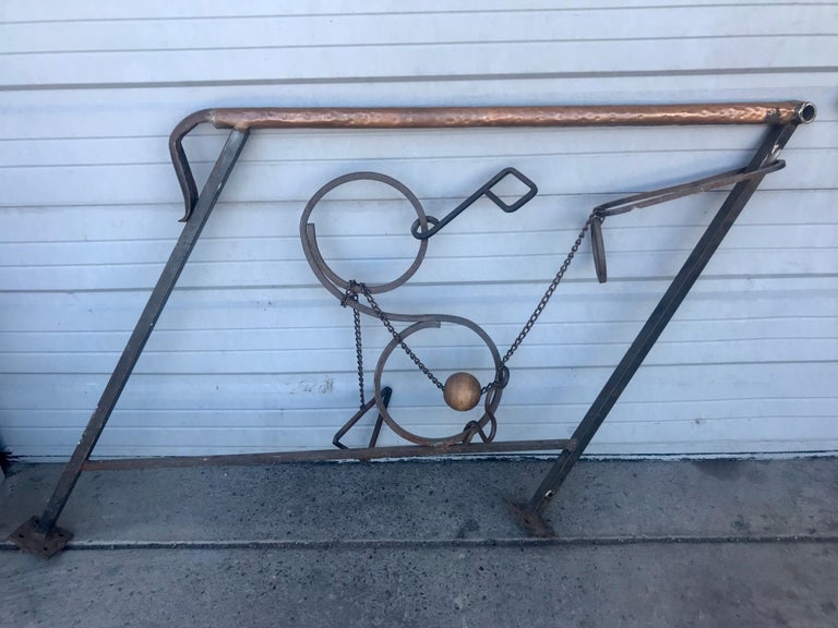 Handmade Sculptural Iron, Copper, Bronze 4 Piece Railings, by Larry ...