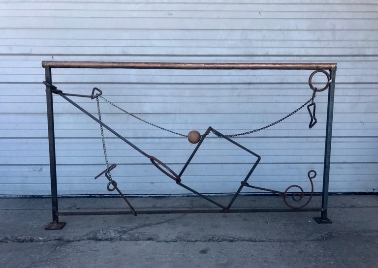 Handmade Sculptural Iron, Copper, Bronze 4 Piece Railings, by Larry ...
