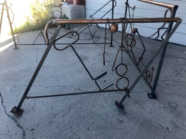 Handmade Sculptural Iron, Copper, Bronze 4 Piece Railings, by Larry ...