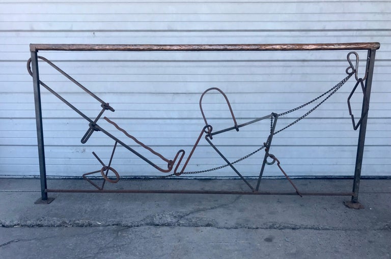 Handmade Sculptural Iron, Copper, Bronze 4 Piece Railings, by Larry ...