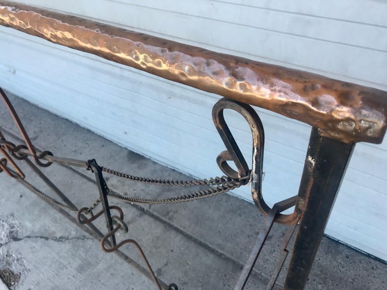 Handmade Sculptural Iron, Copper, Bronze 4 Piece Railings, by Larry ...