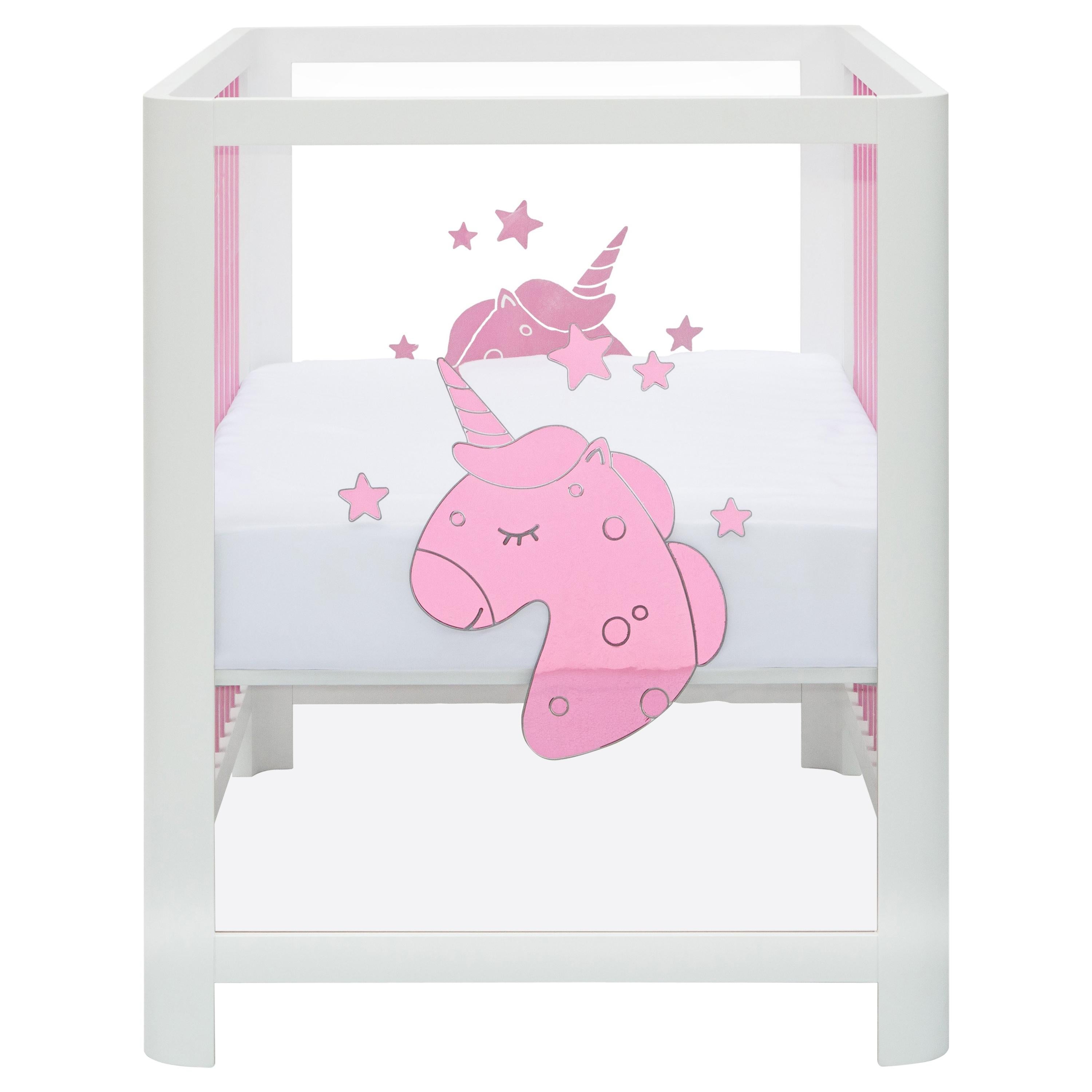 Handmade Sense of Sky 5-in-1 Convertible Crib in Lucite and Wood by ...