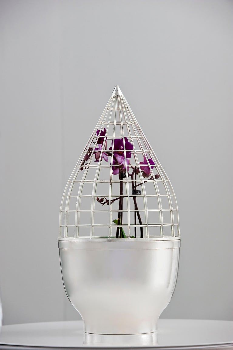 21st Century Contemporary Handmade Silver Vessel/Centerpiece/Vase For ...