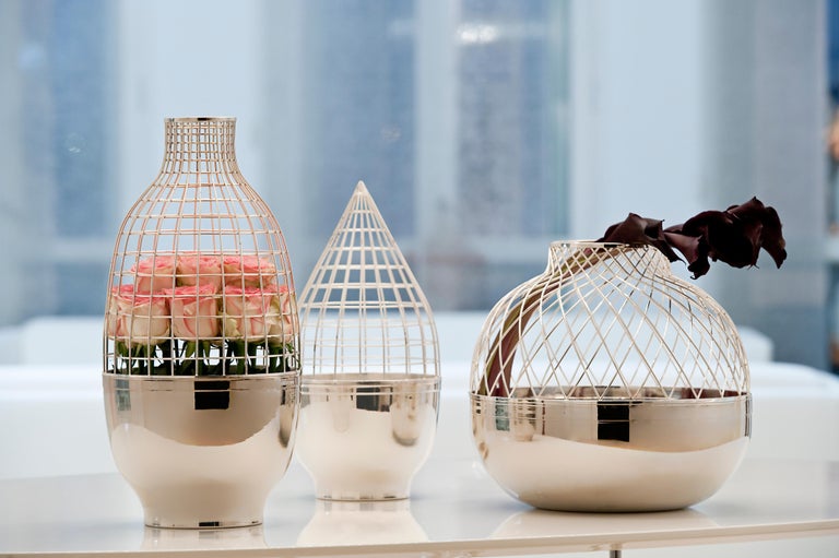 21st Century Contemporary Handmade Silver Vessel/Centerpiece/Vase For ...
