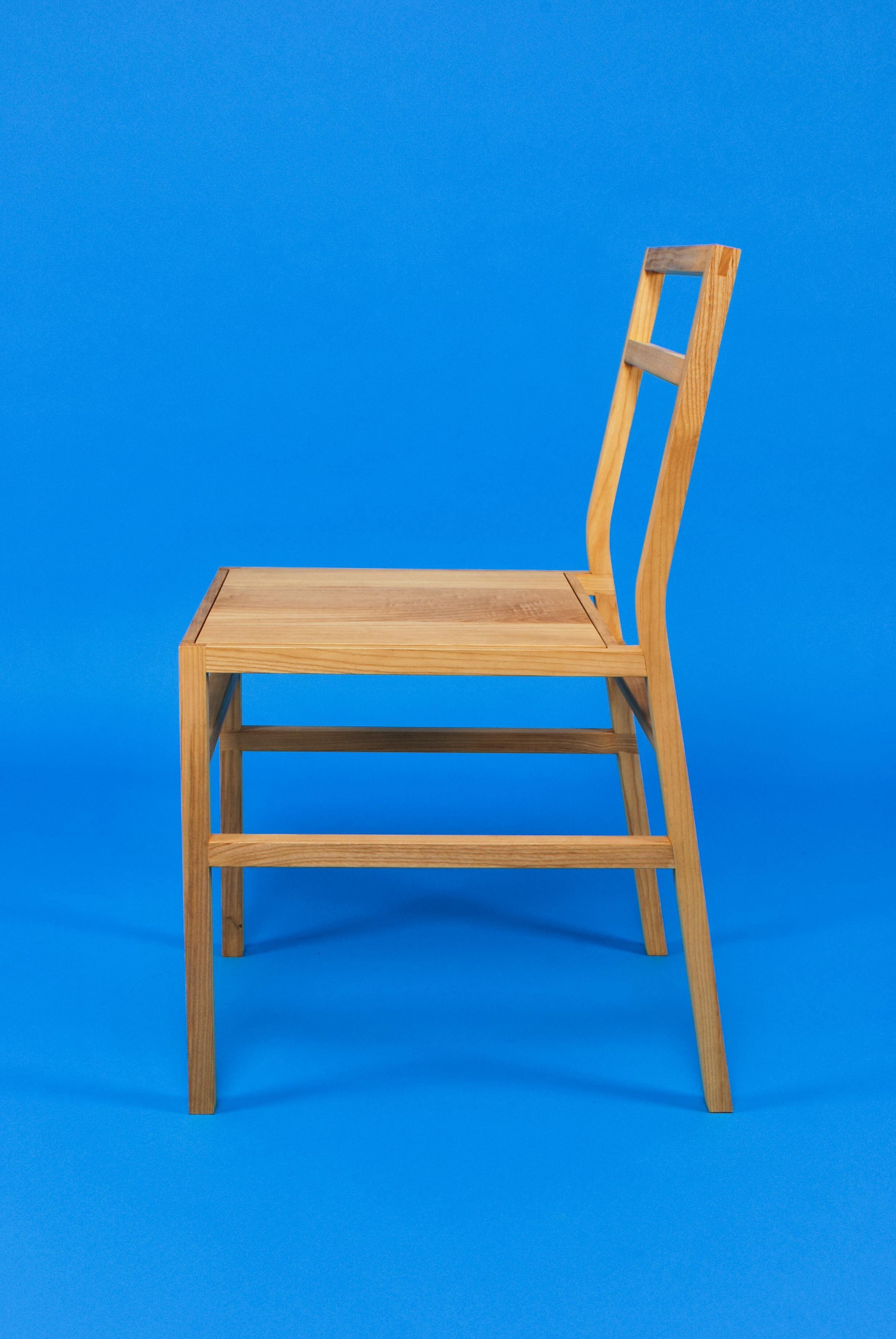 Wooden Chair, Square Frame, Organic Modern, Oak, Ash London Plane, by ...