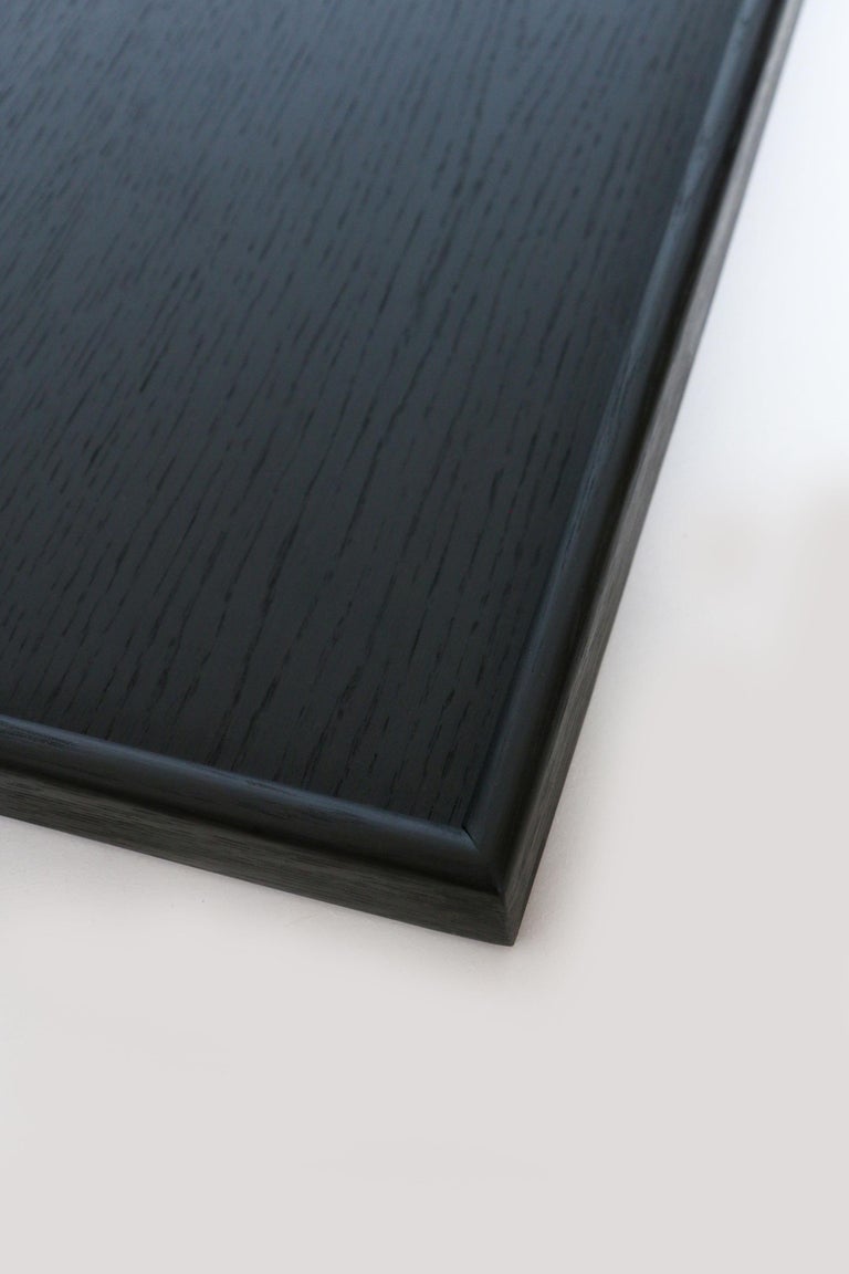 Handmade Square Black Wooden Serving Tray For Sale at 1stDibs