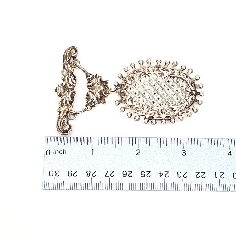 Handmade Sterling Silver Hanging Locket Pin / Brooch For Sale at ...